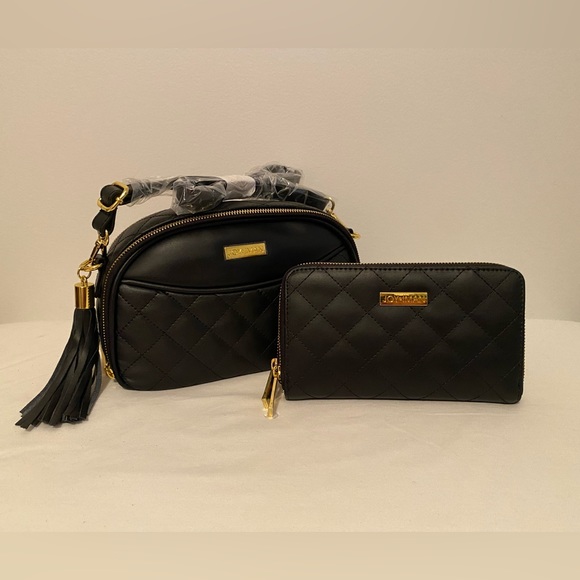 Joy & Iman | Bags | Joy Iman Matching Black Crossbody Bag And Wallet ...